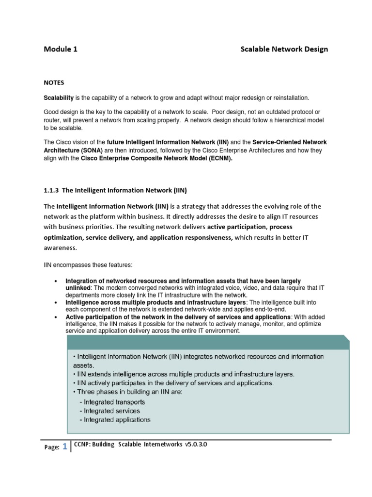 Module1 - Scalable Network Design | PDF | Router (Computing) | Computer Network