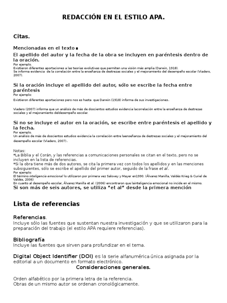 Guía de Citación en Estilo APA | PDF