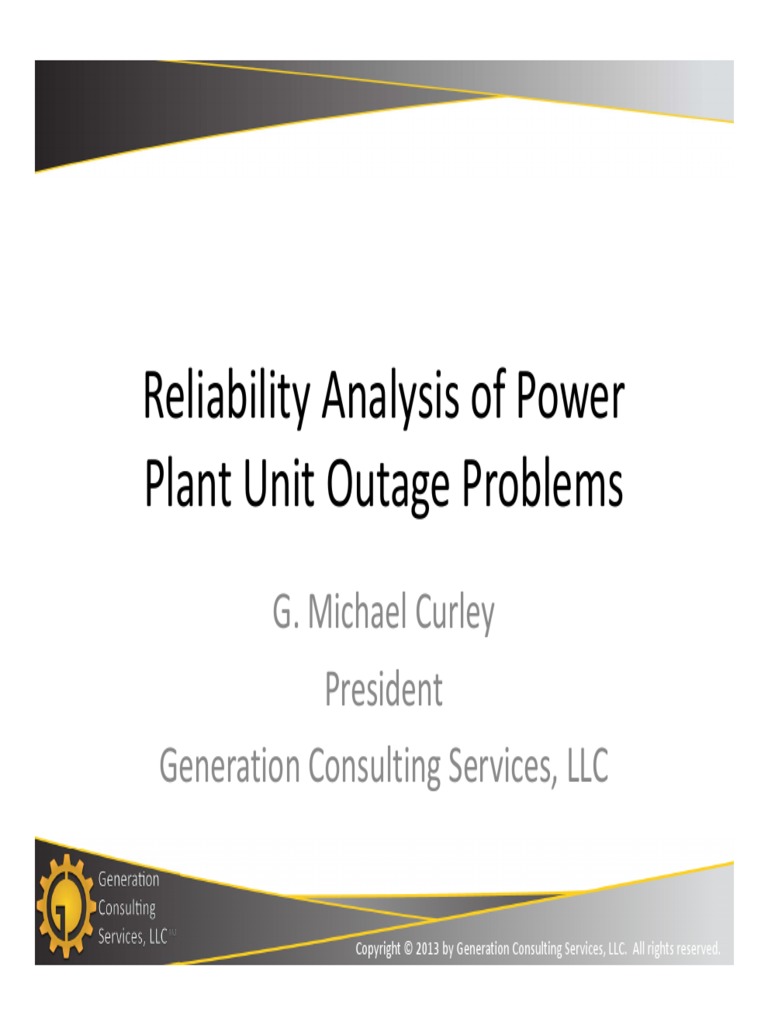 Reliability Analysis of Power Plants | PDF | Reliability Engineering ...