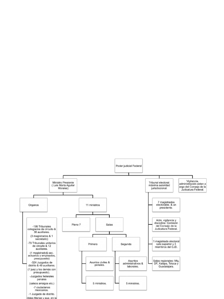 Organigrama Del Poder Judicial Federal | PDF | Poder judicial (sistema ...