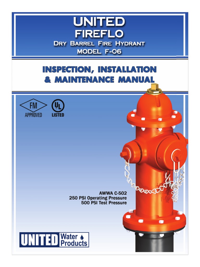 UWP F-06_Fire_Hydrant_Installation_Operation_Manual.pdf | Nut (Hardware ...