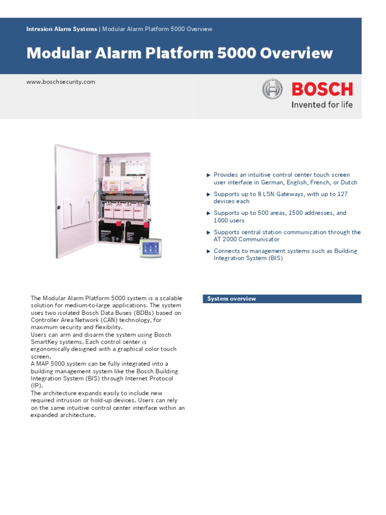 Modular Alarm Platform 5000 Overview | PDF | Power Supply | Input/Output