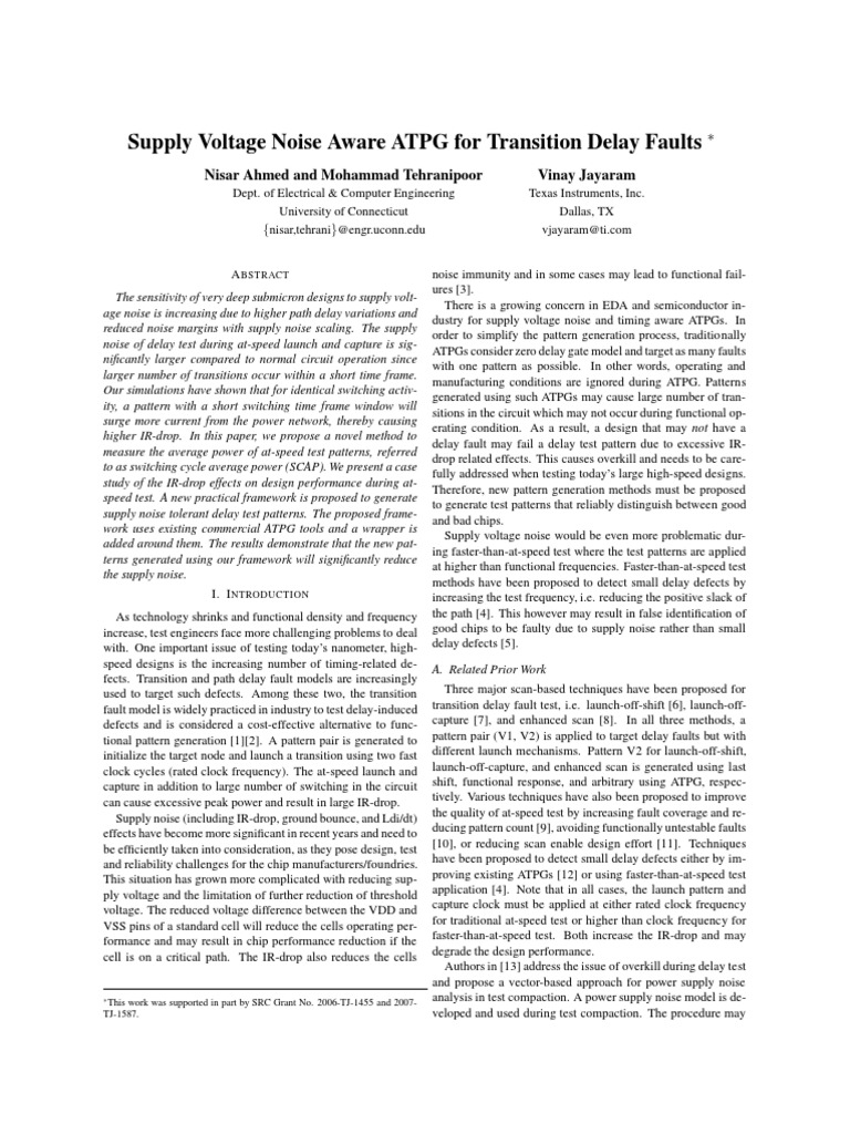 Low Power Atpg For Path Delay Faults | PDF | Digital Electronics | Electronic Design