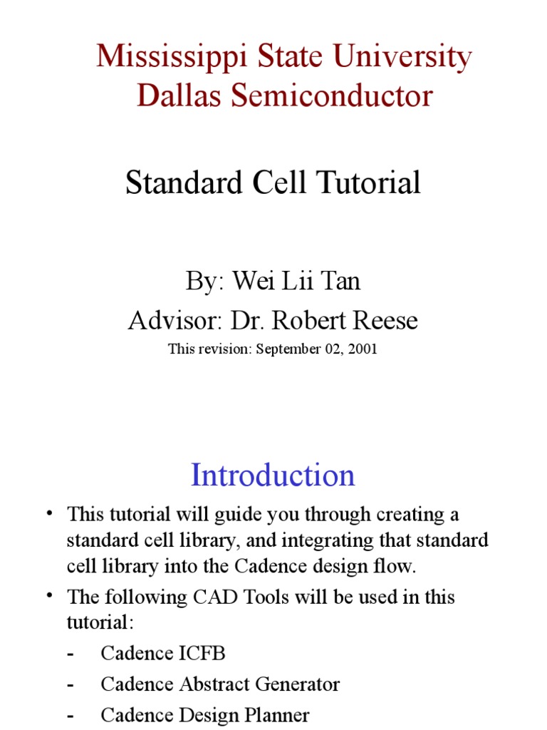 Standard Cell Tutorial | PDF | Electronic Design Automation | Areas Of ...