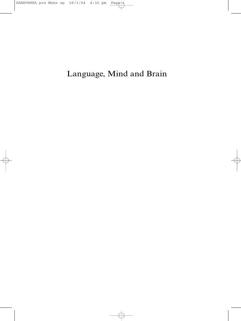 Language Mind and Brain | PDF | Linguistics | Verb