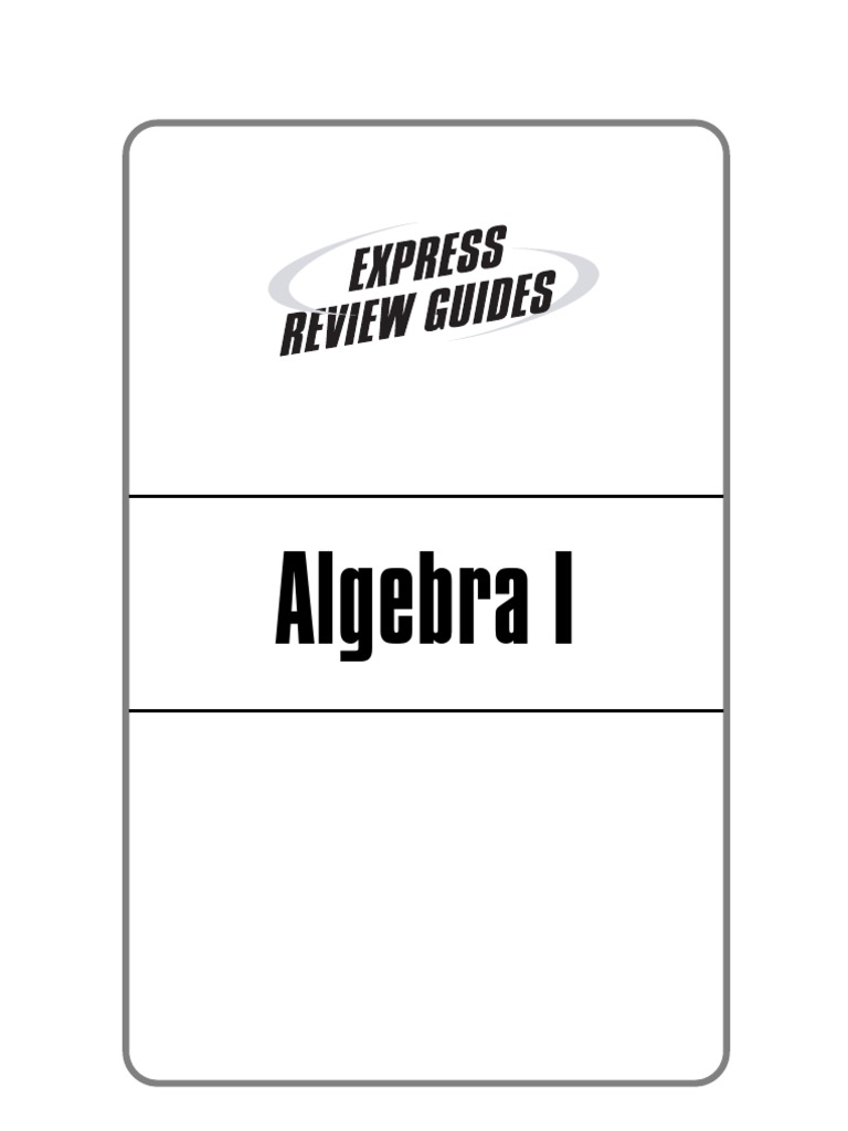 Express Review Guide - Algebra 1 | PDF | Equations | Algebra
