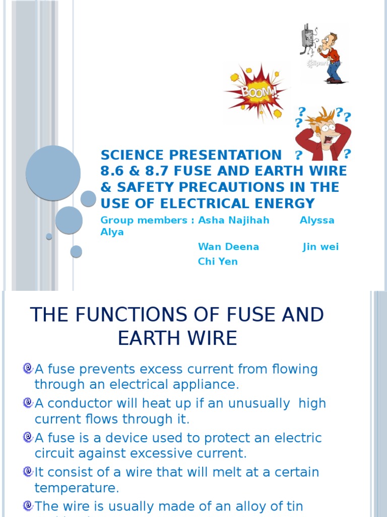 8.6 & 8.7 Fuse & Earth Wire, Safety | PDF | Fuse (Electrical) | Ac ...