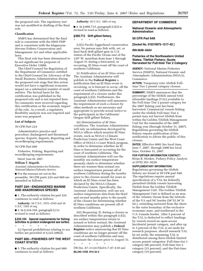 Rule: Fishery Conservation and Management: Alaska Fisheries of ...