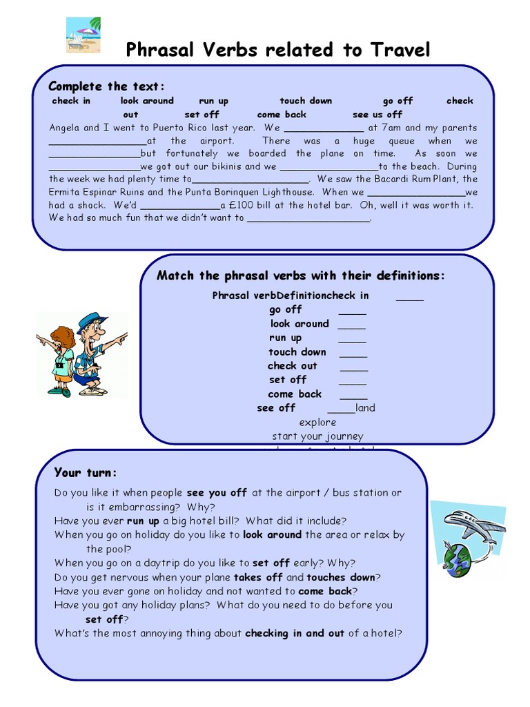 Phrasal Verbs Travel | PDF | Foreign Language Studies