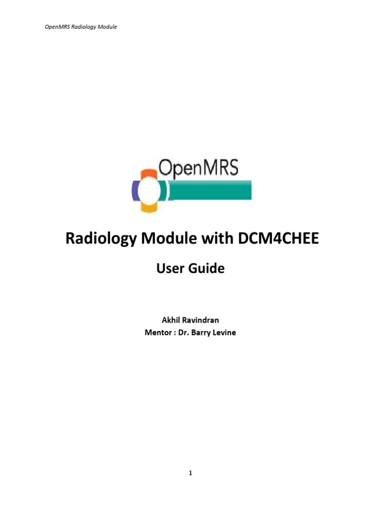 OpenMrs Radiology Module User Guide | PDF | Radiology | Web Browser