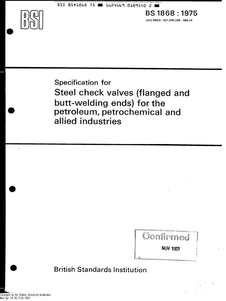 BS 1868 PDF | PDF