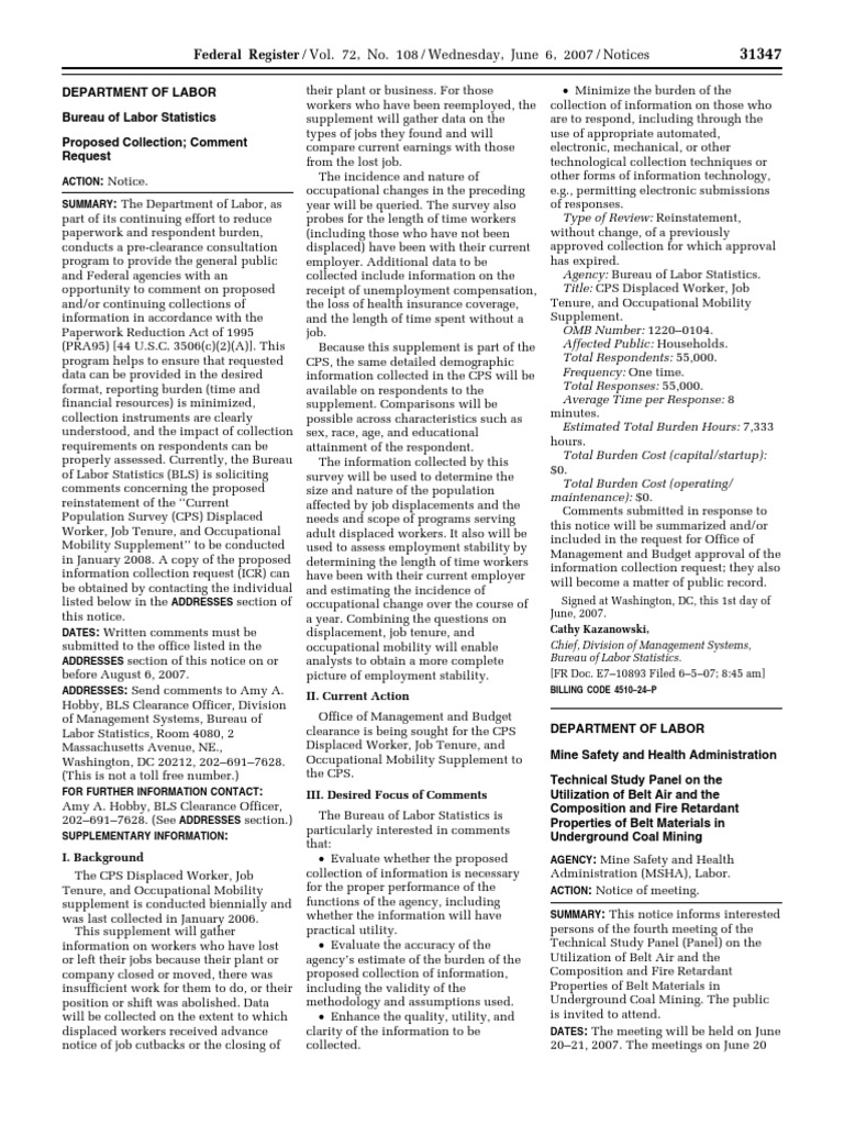 Federal Register / Vol. 72, No. 108 / Wednesday, June 6, 2007 / Notices ...