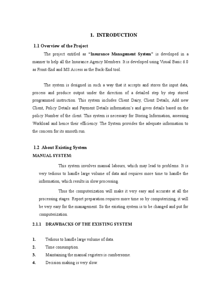Insurance Management System | PDF | Software Testing | Microsoft Access