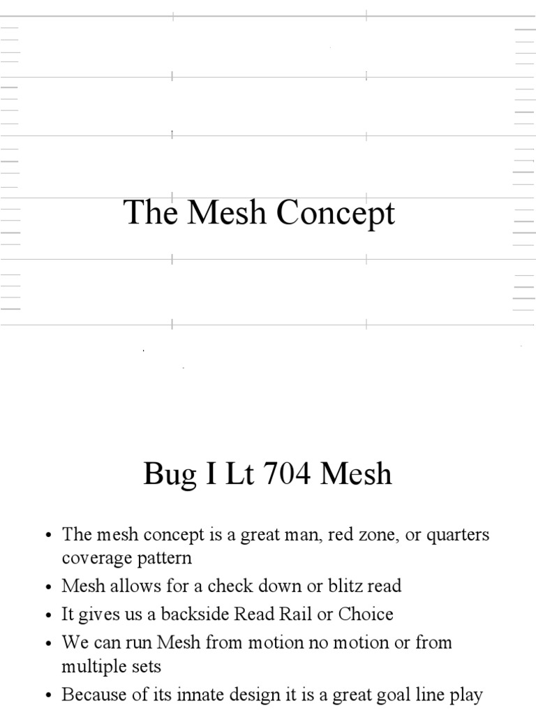The Mesh Concept | PDF | Teams | National Football League Seasons