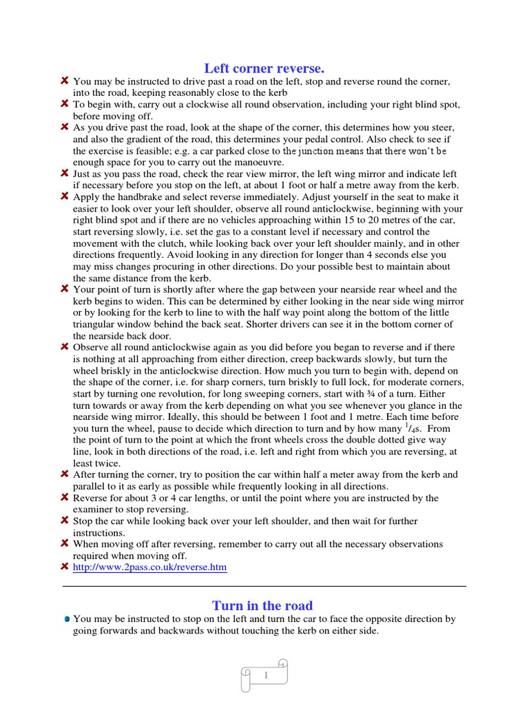 Left Corner Reverse | PDF | Mirror | Automobiles