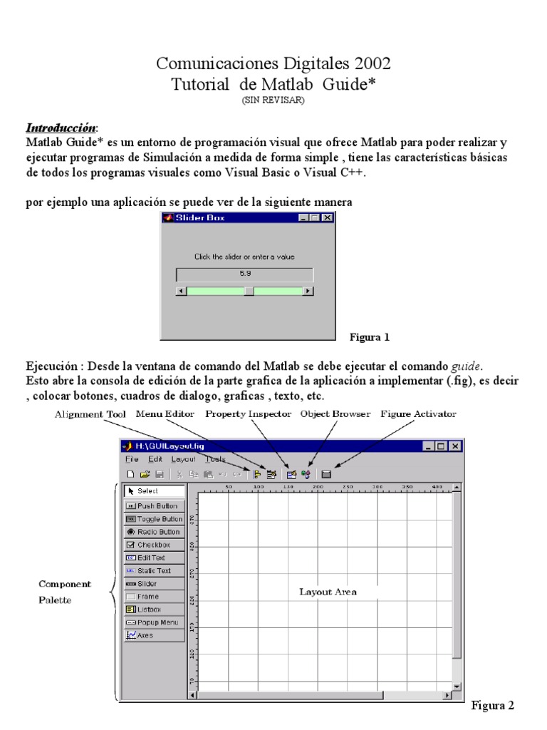 Comunicaciones Digitales 2002 Tutorial de Matlab Guide | PDF | Puntero ...