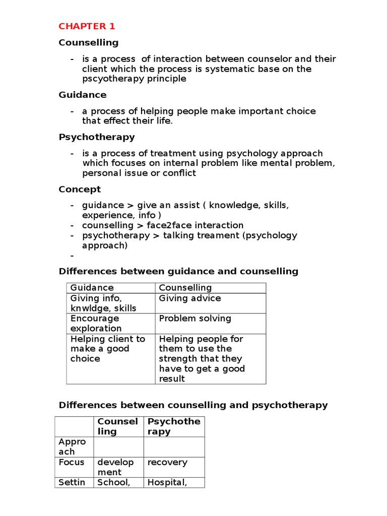 Note Guidance and Counseling | PDF | Psychotherapy | Rational Emotive ...