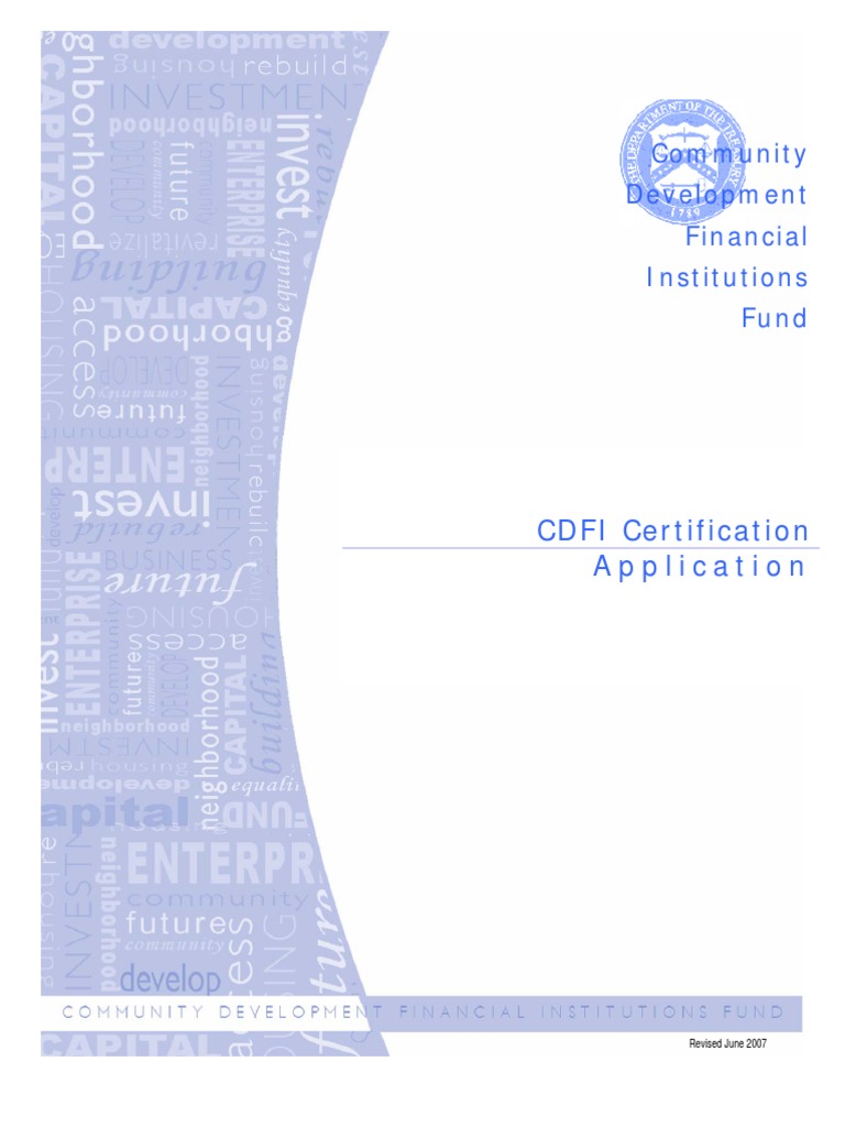 Community Development Financial Institutions Fund | PDF | Community ...