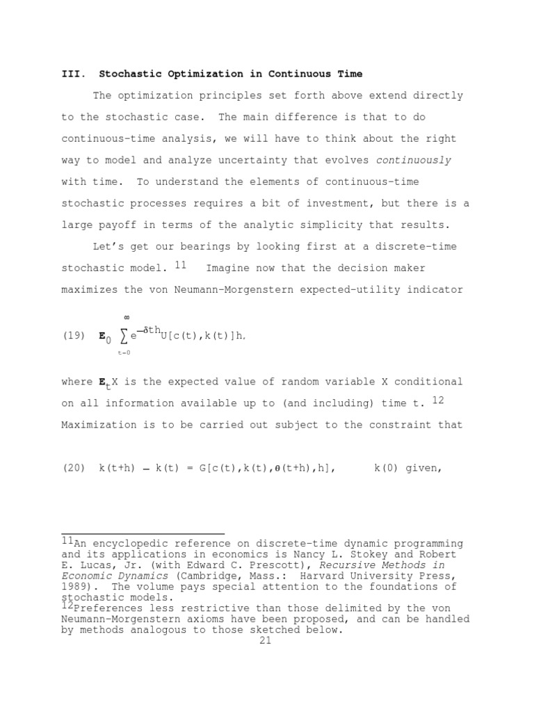 Stochastic Optimization In Continuous Time An Introduction To