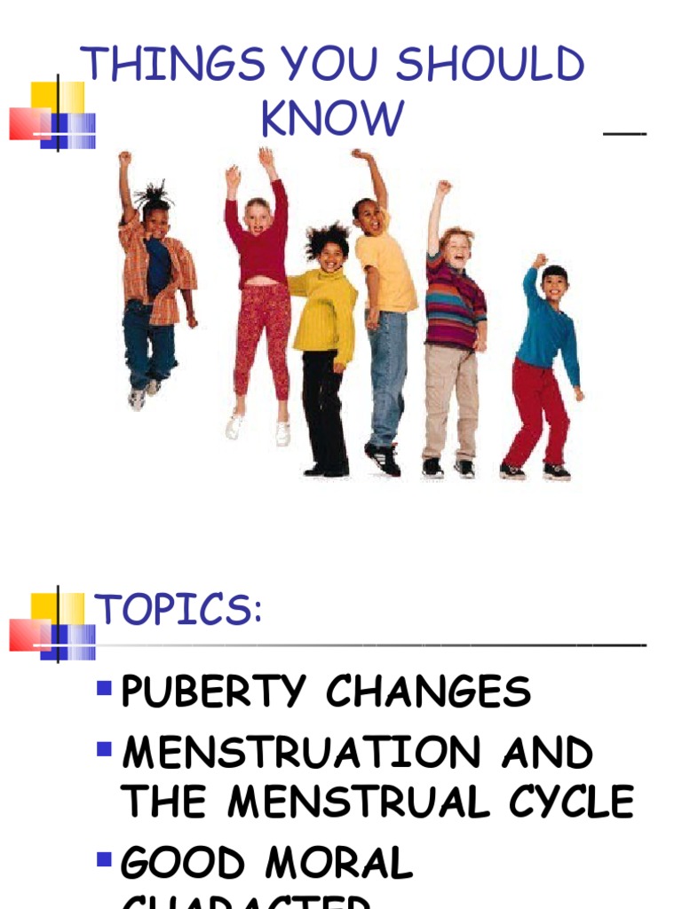 Things You Should Know Puberty Powerpoint Presentation Pdf