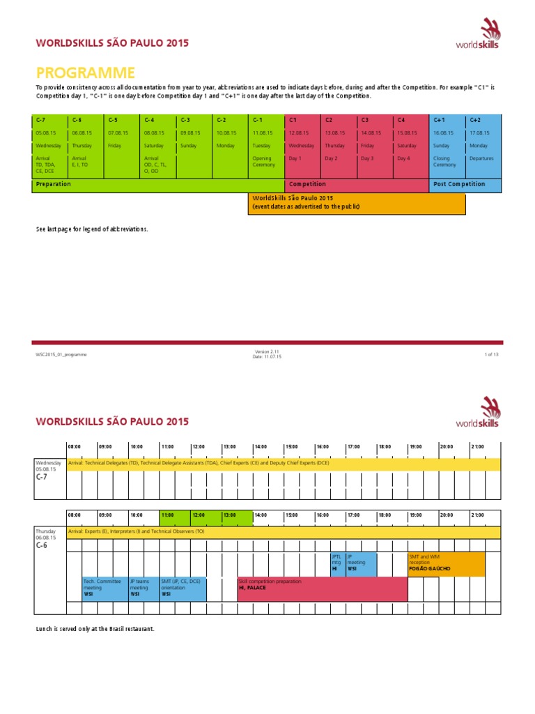 WSC2015 01 Programacion Del Evento | PDF | Business | Hotel And Accommodation