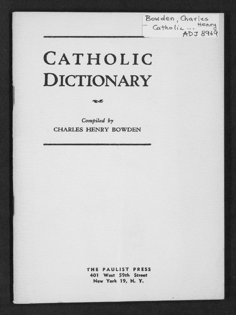 Catholic Bible Dictionary | PDF | Catholic Church | Eucharist