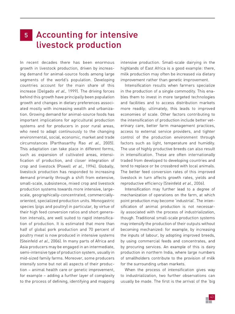 Accounting For Intensive Livestock Production | PDF | Livestock | Farms