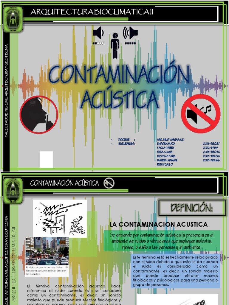 Contaminacion Acustica | PDF | Contaminación | Sonido