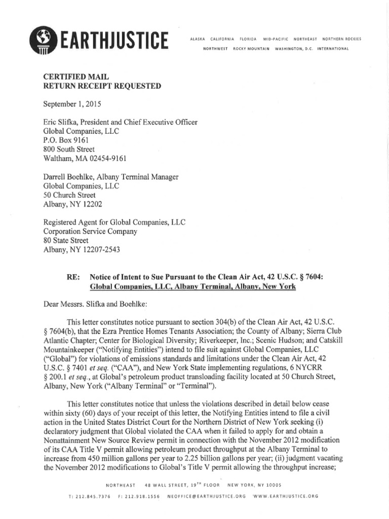 Notice of Intent To File Suit | PDF