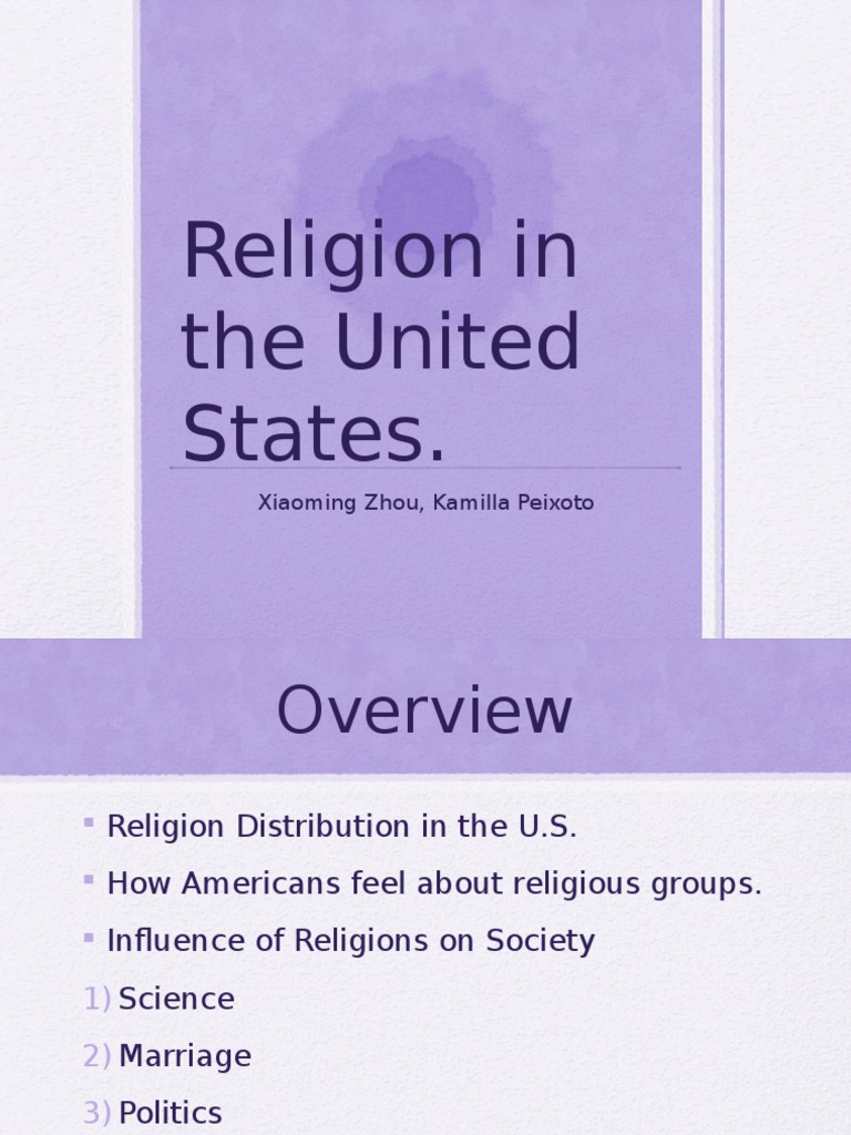 Religion's Role in U.S. Society | PDF