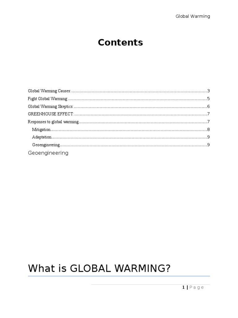 Understanding Global Warming Causes | PDF | Global Warming | Climate ...