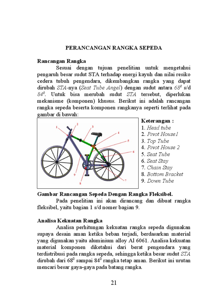 Contoh Perhitungan Kekuatan Rangka Sepeda | PDF