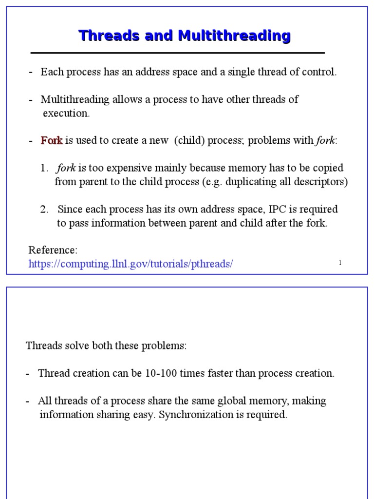 Unix Threads | PDF | Thread (Computing) | Operating System Technology