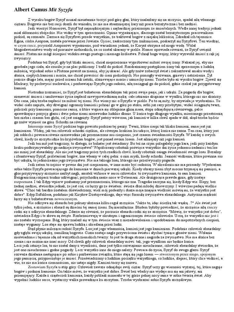 Mit Syzyfa | PDF