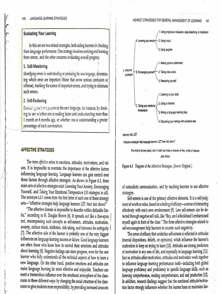 Affective Strategies 1 | PDF | Affect (Psychology) | Attitude (Psychology)