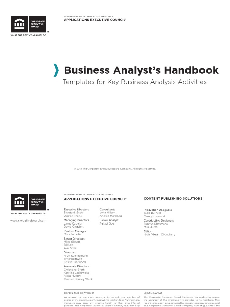 Business Analyst Handbook PDF | PDF | Usability | Leadership