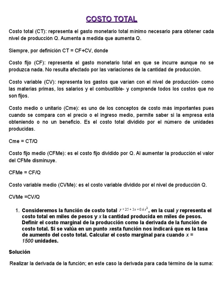 El costo marginal: concepto clave para la toma de decisiones de ...