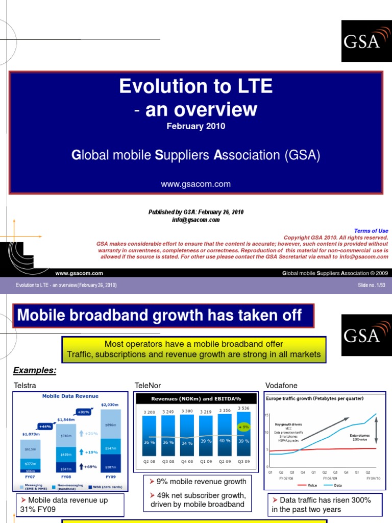 Evolution To LTE An Overview February 2010 | PDF | Lte ...