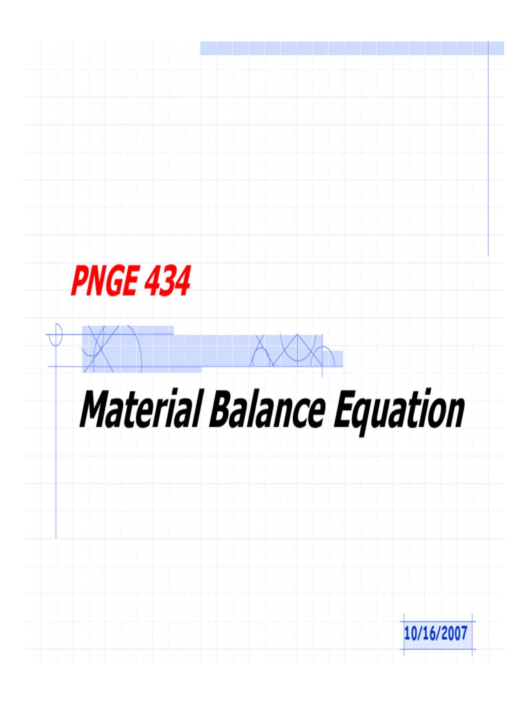 Material Balance Equation Overview | PDF