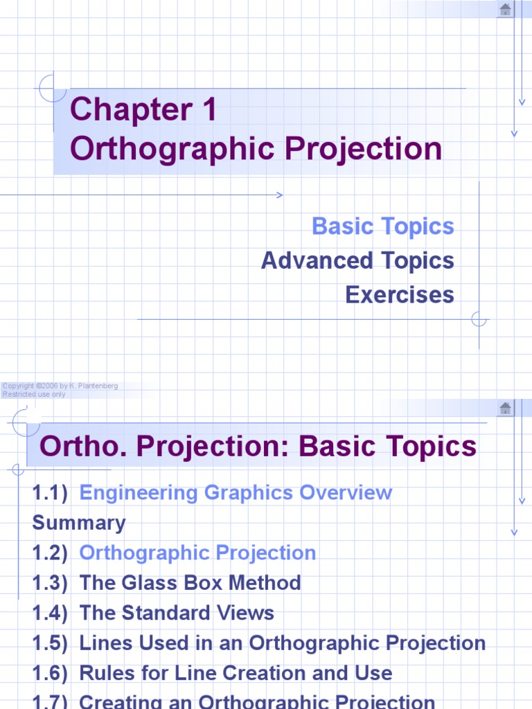 Chapter 1 - Orthographic Projection | PDF | Geometry | Space