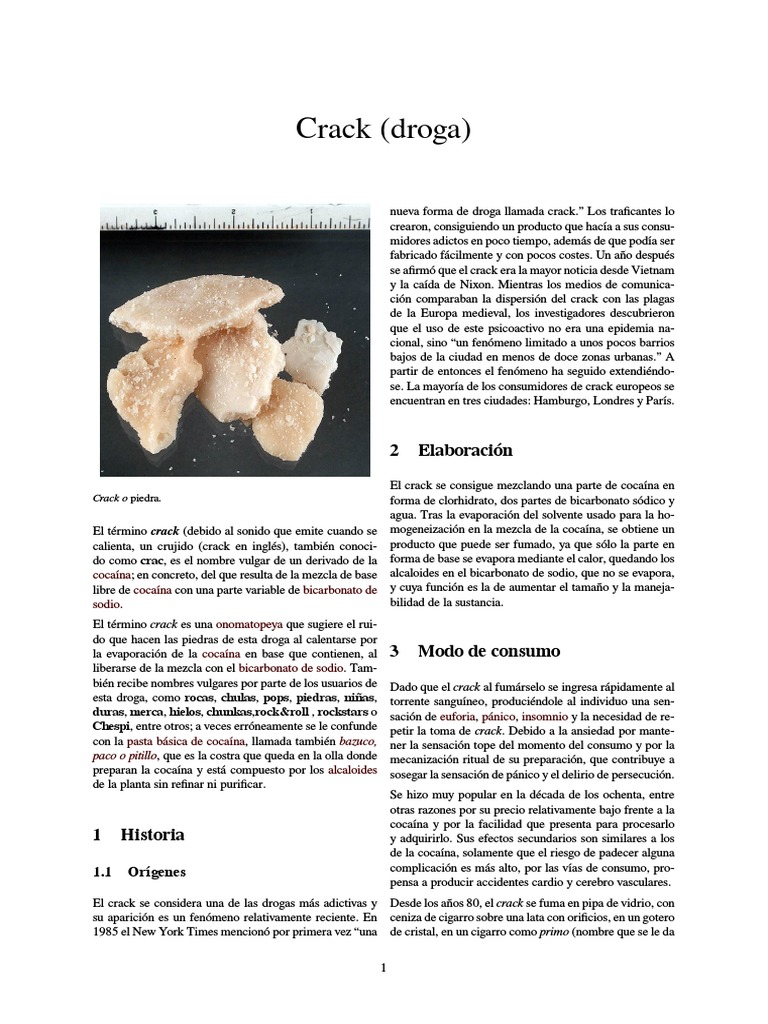 Crack (Droga) | Crack de cocaína | Drogas Psicoactivas