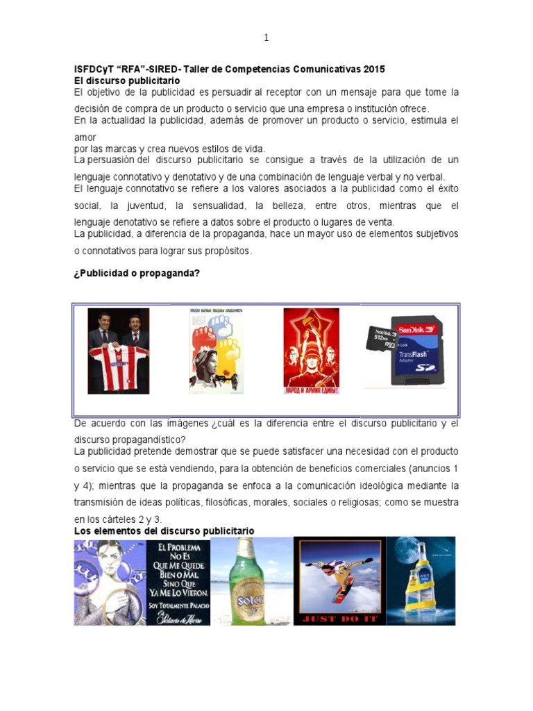 Discurso Publicitario y Folleto | PDF | Relaciones públicas | Propaganda