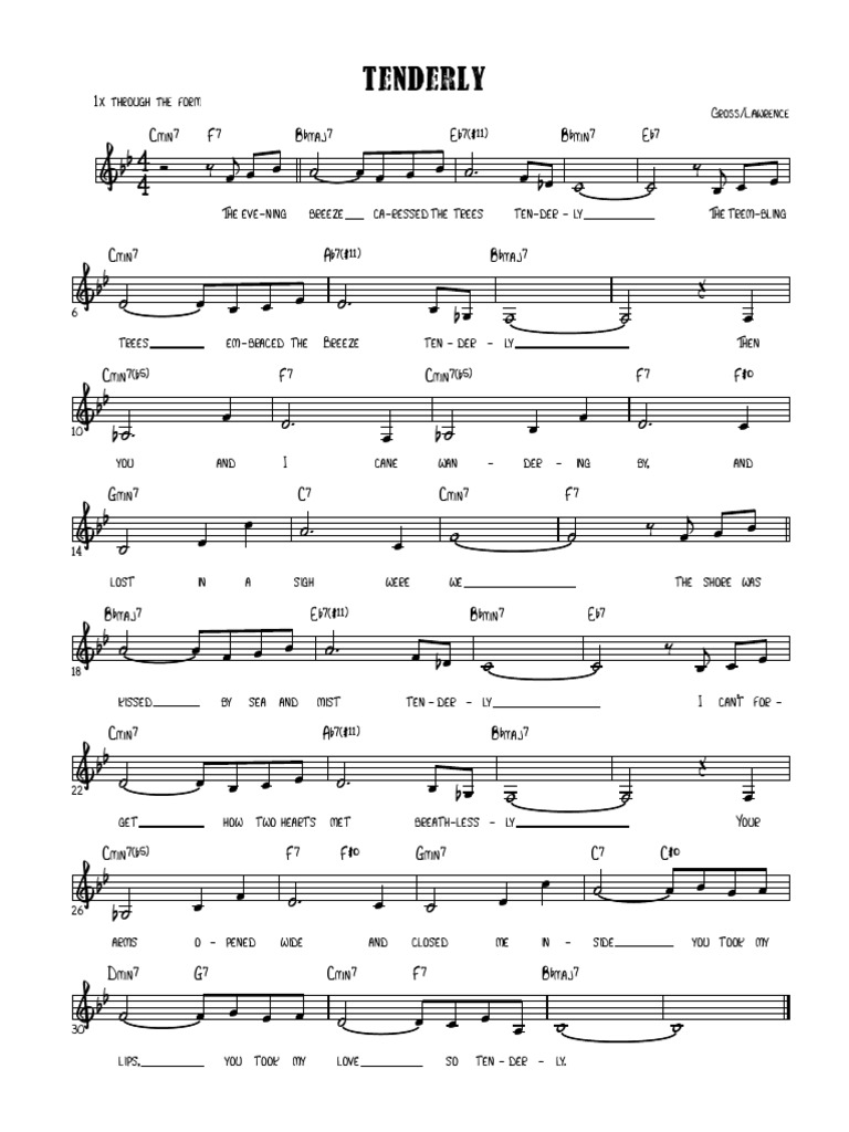 Tenderly Lead Sheet | PDF
