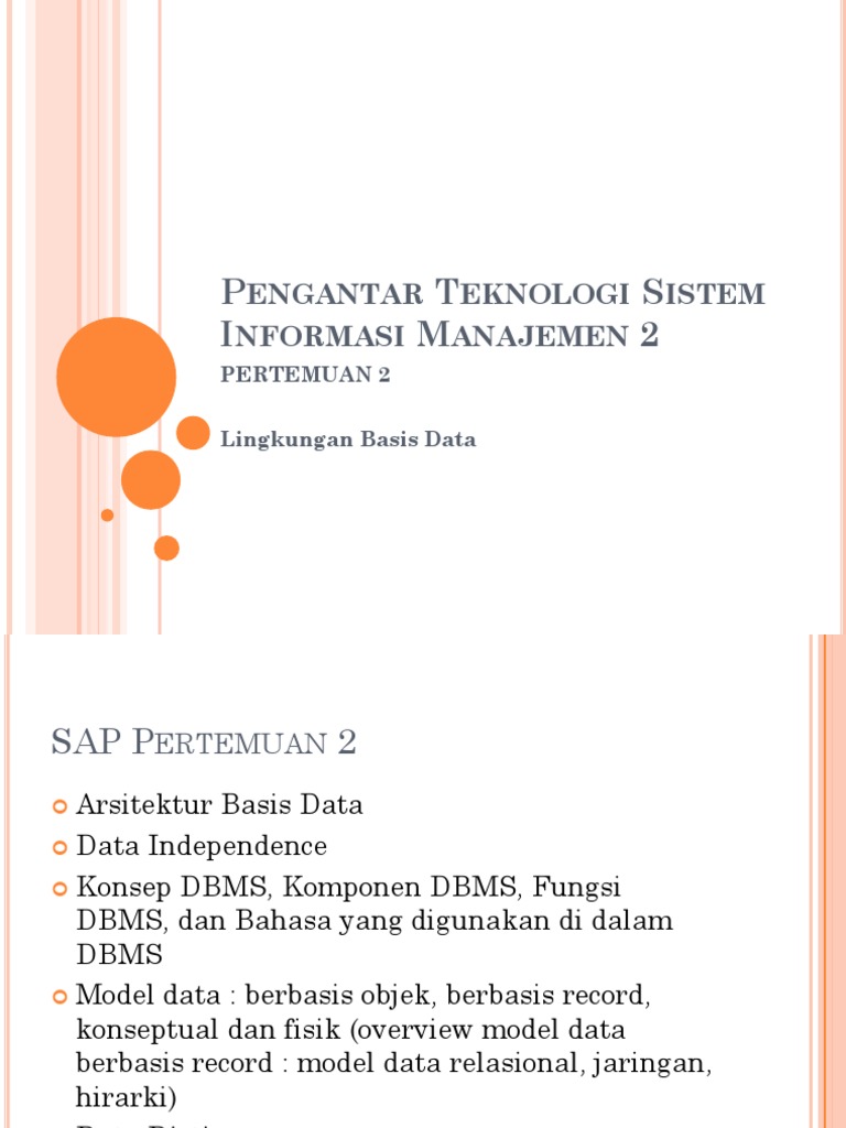 Materi Administrasi Data Base (Arsitektur DBMS) Interprise | PDF