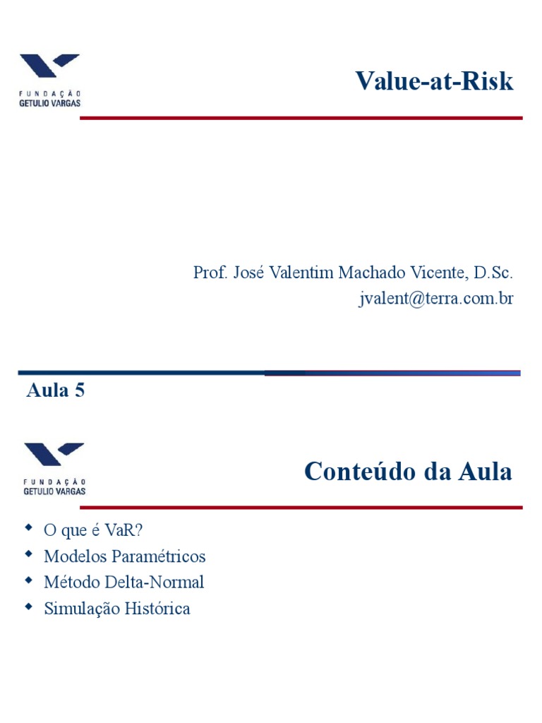 An Introduction to Value-at-Risk (VaR) Models: Parametric, Non ...