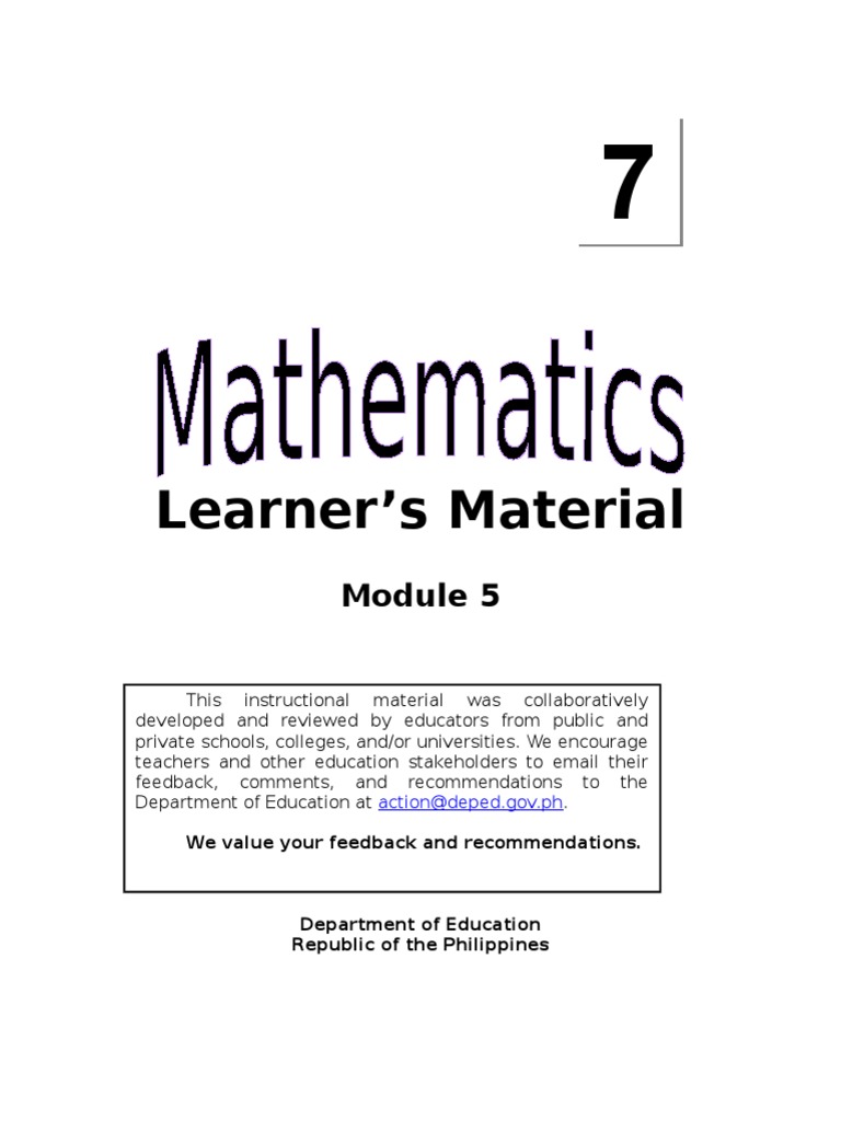 7 Math LM - Mod5 1 | PDF | Histogram | Mean