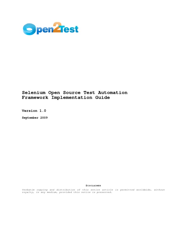 Selenium Framework Implementation Guide Pdf Selenium Software 0667