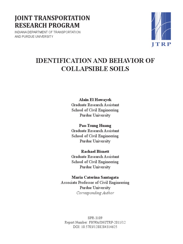Identification Collapsible Soils | PDF | Porosity | Deposition (Geology)