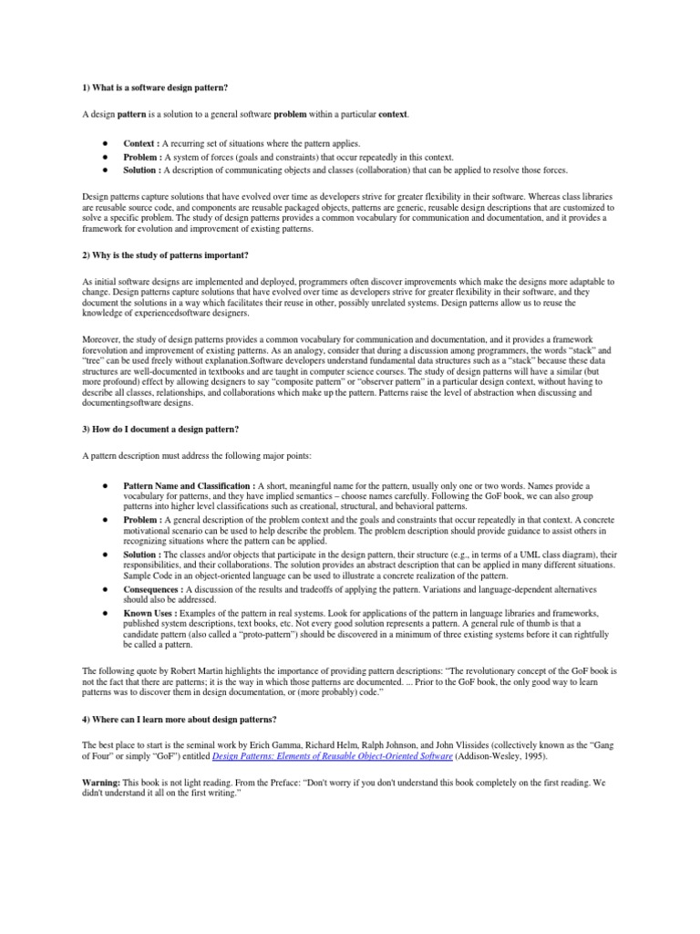 Java Design Patterns Faqs Download Free Pdf Inheritance Object Oriented Programming Java