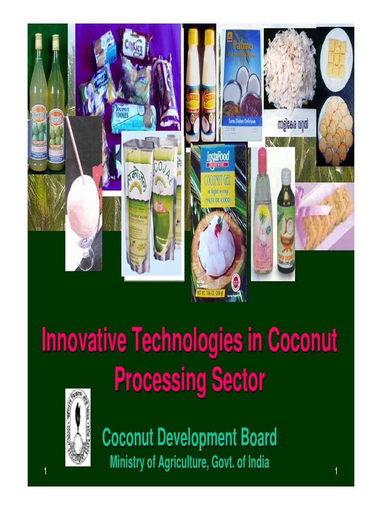 Innovative Technology in Coconut Processing Sector | PDF | Coconut ...